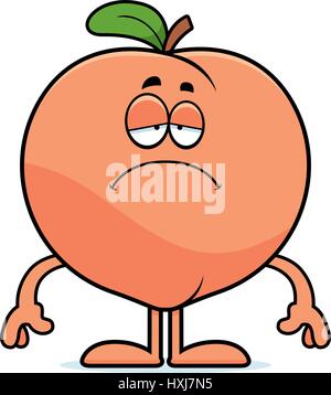 A cartoon illustration of a peach looking sad Stock Vector Image & Art ...