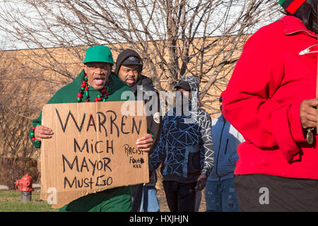 Warren, Michigan - Warren Mayor Jim Fouts speaks during a National Day ...