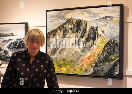 Gwyn Roberts at his gallery in Catays Cardiff. Welsh scenery is the ...