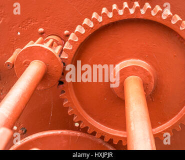 Detail of cast iron cogs and gears Stock Photo - Alamy