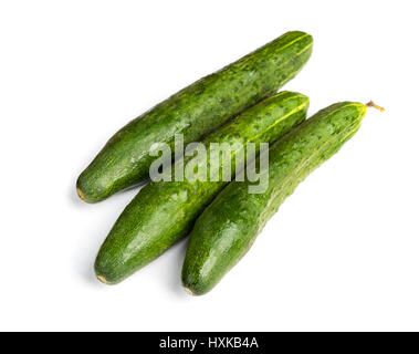 Fresh long cucumbers isolated over white background Stock Photo - Alamy