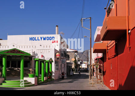 Bar street in Kos Town, Kos, Greece Stock Photo - Alamy