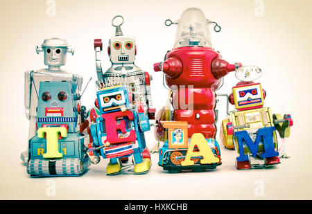 a large colection vintage tin toys Stock Photo - Alamy
