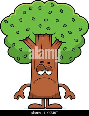 A cartoon illustration of a tree looking sad Stock Vector Image & Art ...
