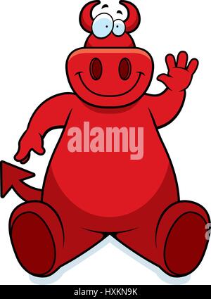 A cartoon illustration of a devil sitting Stock Vector Image & Art - Alamy