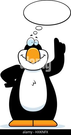 cartoon penguin with thought bubble Stock Vector Image & Art - Alamy