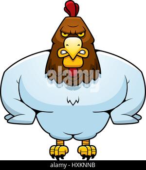 Strong rooster cartoon illustration Stock Vector Image & Art - Alamy