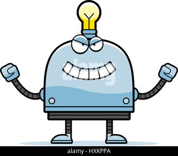 A cartoon illustration of an evil looking robot cat Stock Vector Image ...