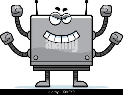 A cartoon illustration of an evil looking robot cat Stock Vector Image ...