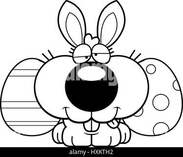 A cartoon illustration of the Easter Bunny with a goofy expression ...