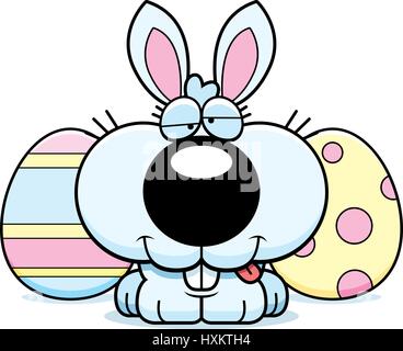 A cartoon illustration of the Easter Bunny with a goofy expression ...