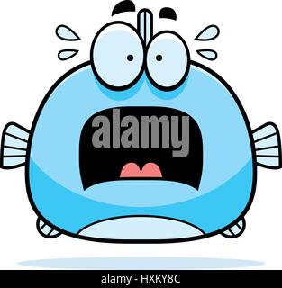 A cartoon illustration of a fish looking scared Stock Vector Image ...
