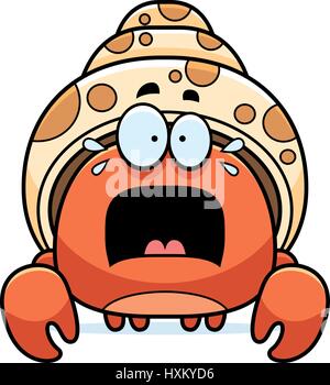A cartoon illustration of a crab looking scared Stock Vector Image ...