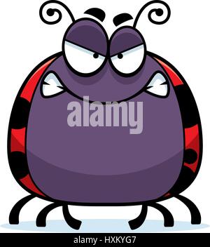 A cartoon illustration of a ladybug looking angry Stock Vector Image ...