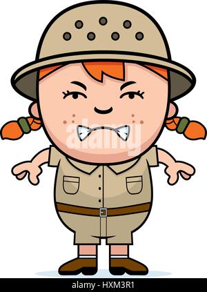 A cartoon illustration of an explorer looking angry Stock Vector Image ...