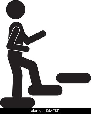 Walk Up Stairs Symbol Vector Illustration, line icon Stock Vector Image ...