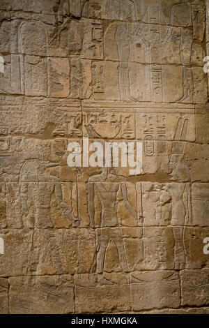 Symbols signs figures of the Pharaohs in Egypt, the wall in Luxor Stock ...