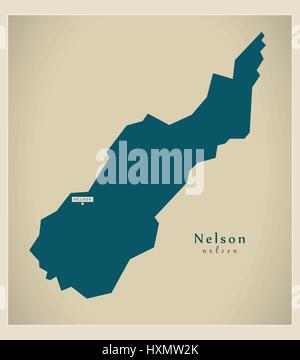 Map of New Zealand with the provinces, Nelson is highlighted Stock ...