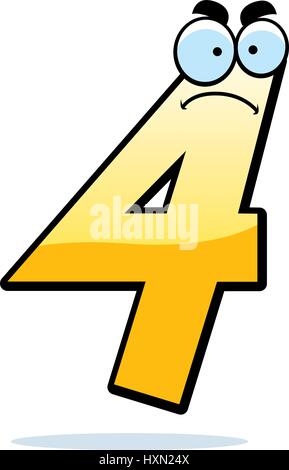 A cartoon illustration of an angry looking number six Stock Vector ...