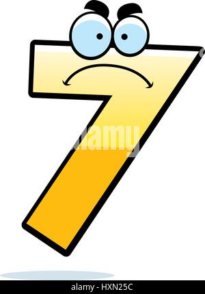 A cartoon illustration of an angry looking number six Stock Vector ...
