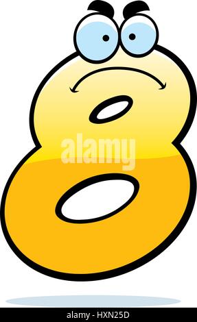A cartoon illustration of an angry looking number six Stock Vector ...