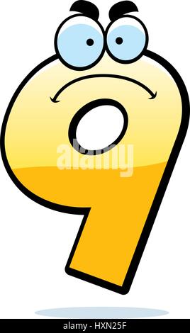 A cartoon illustration of an angry looking number six Stock Vector ...