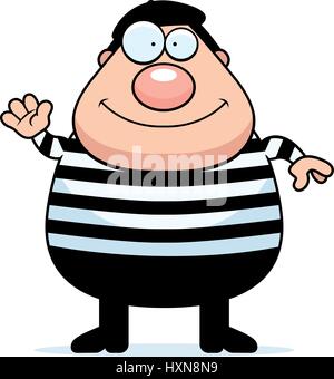 A cartoon illustration of a Frenchman waving and smiling Stock Vector ...