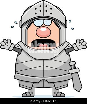 A cartoon illustration of a knight looking scared Stock Vector Image ...