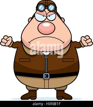 A cartoon illustration of a pilot looking angry Stock Vector Image ...