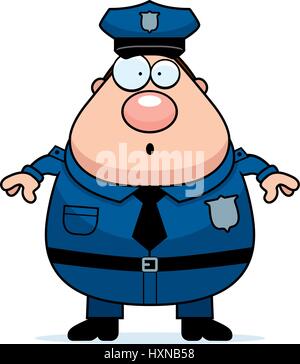 A cartoon illustration of an police officer looking confused Stock ...