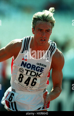 GEIR MOEN 200 METRES ATHENS 15 August 1997 Stock Photo - Alamy