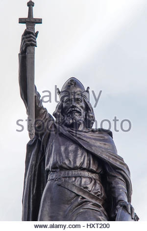 Statue of King Alfred the Great, Anglo-Saxon king of Wessex, in High ...