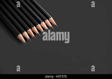 Pencils Lined Up Layer Isolated Background Stock Photo - Alamy