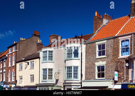 The High Street of the market town of Stokesley North Yorkshire on a ...