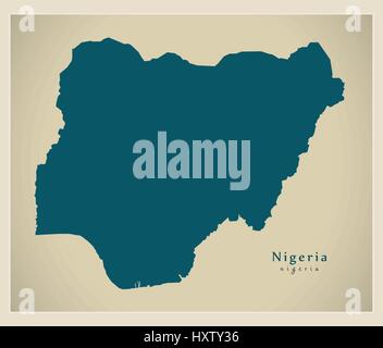 Vector regional map of Nigeria with states and administrative divisions ...