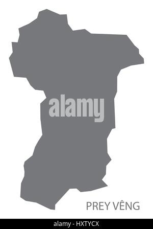 Map of Prey Veng, a province of Cambodia Stock Vector Image & Art - Alamy