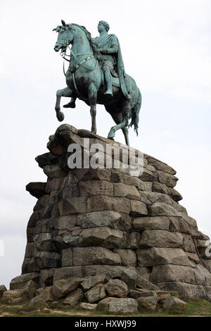General view of the Copper Horse Statue, depicting King George III, in ...