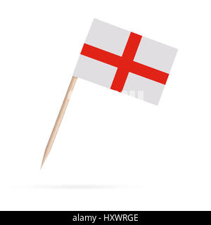 Small English flag on a toothpick. The flag has nicely detailed paper ...