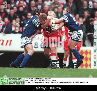 TERRY O'CONNER BALDWIN ROWLEY WIGAN WARRIORS V HALIFAX 16 March 1997 ...