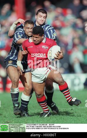 Rugby League - Salford v Oldham. Fata Sini, Salford Stock Photo - Alamy