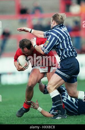 Rugby League - Salford v Oldham. John Cartwright, Salford Stock Photo ...