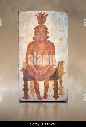 Roman fresco wall painting from the Sacrarium of the Temple of Isis in ...