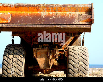 * HEAVY LOAD A truck carrying a massive load of heavy goods nearly ...