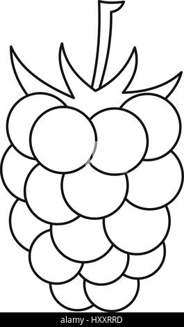 Blackberry bramble outline icon. Black Berry fruit sign. Vector ...