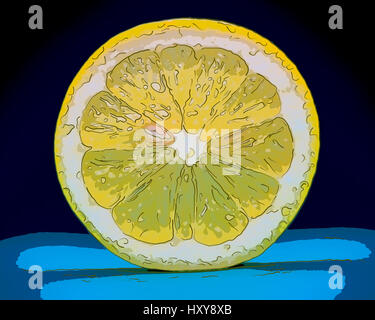 illustration of internal lemon Stock Photo - Alamy