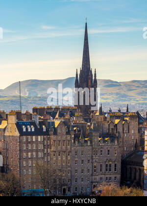 Spire of The Hub, the offices and a performance space for the Edinburgh ...