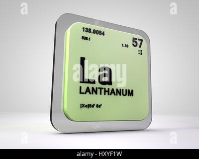 Lanthanum chemical element periodic table science symbol Stock Photo ...