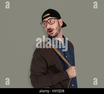 Caucasian Casual Man Snapback Stock Photo - Alamy