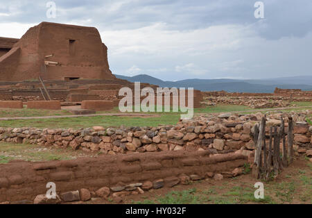 Pecos National Monument, New Mexico, United States. Spanish church ...