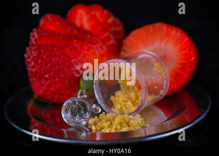 Cannabis extraction concentrate aka wax crumble (made from strawberry ...